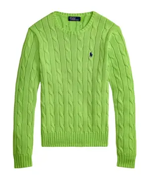 Polo Ralph Lauren Cable Knit Logo Detail Sweater - Brightleaf