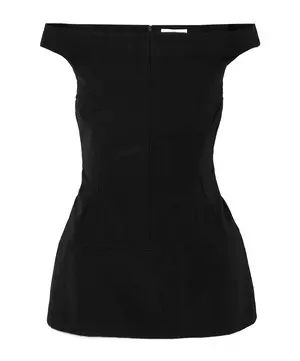 Tibi Off-the-shoulder Canvas Top