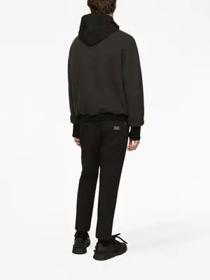 Dolce & Gabbana Logo Plaque Zip-up Hooded Jacket