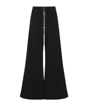 Rick Owens Wide Leg Drawstring Pants - Black