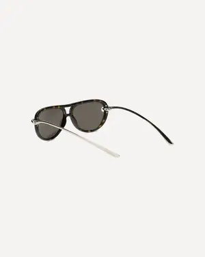 Bottega Veneta Knot Aviator Sunglasses - Gray