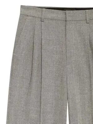 ANINE BING Mid Rise Belen Herringbone Trousers - Gray