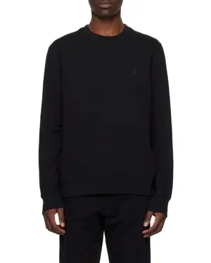GOLDEN GOOSE Crewneck Sweatshirt With Star Motif - Black