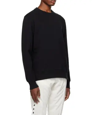 GOLDEN GOOSE Crewneck Sweatshirt With Star Motif - Black