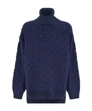 Fendi Knitted Ff Motif Patterned Sweater