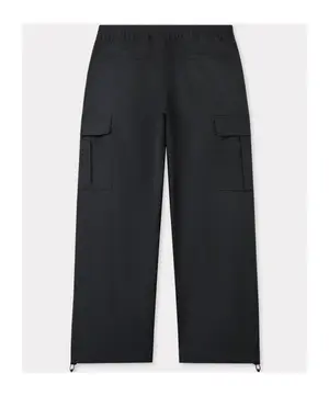 Kenzo Wide-leg Cargo Pants With Drawcord Waist
