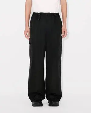 Kenzo Wide-leg Cargo Pants With Drawcord Waist