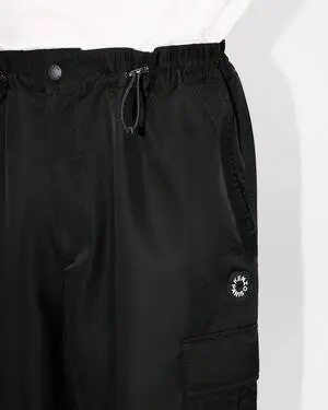 Kenzo Wide-leg Cargo Pants With Drawcord Waist