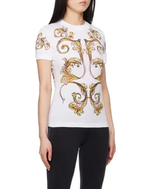Versace Barocco Print T-shirt - White