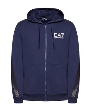 EA7 Zip-up Hoodie With Logo Detail