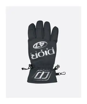 Dior Gloves With Cd And '47 Detail - Black