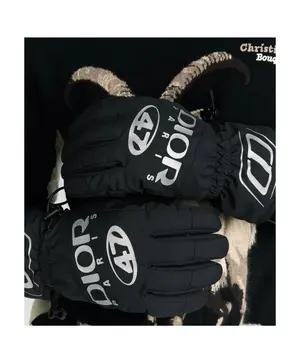 Dior Gloves With Cd And '47 Detail - Black