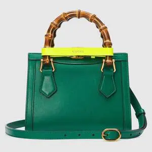 Gucci Xs Diana Bamboo-detail Tote - Green