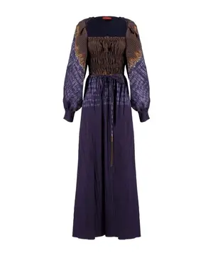 Altuzarra Pleated Dress With Detachable Bubble Sleeves