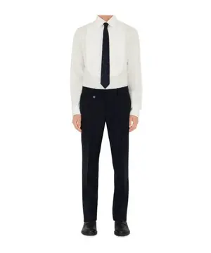 Burberry Tailored Straight-leg Trousers With Equestrian Knight Logo Detail