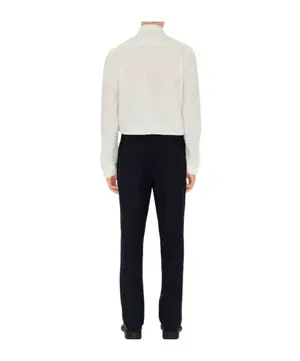 Burberry Tailored Straight-leg Trousers With Equestrian Knight Logo Detail