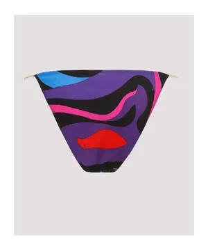 Emilio Pucci Marmo-print Bikini Bottoms - Black