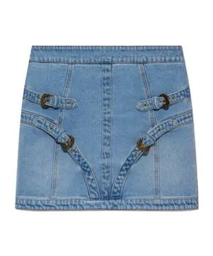 Versace Buckle Detail Mini Skirt