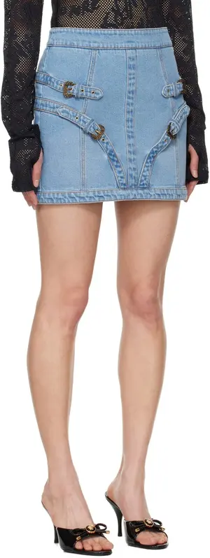 Versace Buckle Detail Mini Skirt