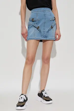 Versace Buckle Detail Mini Skirt