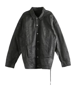 Rick Owens Jumbo Worker Buttoned Jacket - Black