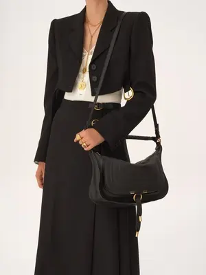 Chloé Marcie Shoulder Bag - Black