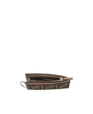 Fendi Brown Fabric Key Case
