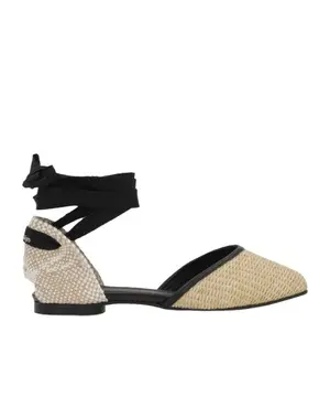 CastaÑer Flat Espadrilles With Ankle Straps - Beige