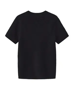 Marissa Chiara Short-sleeved Knit T-shirt - Black