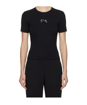Marissa Chiara Short-sleeved Knit T-shirt - Black