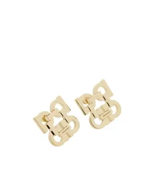 FERRAGAMO Four Gancini Clip On Earrings - Golden