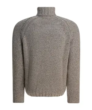 Zegna Knitted Turtleneck Jumper - Gray