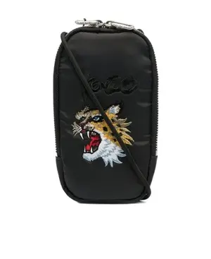 Kenzo X Kansai Yamamoto Embroidered Phone Pouch - Black