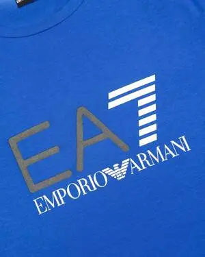 EA7 Round-necked Logo T-shirt - Blue