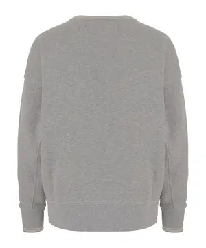 AUTRY Check-pattern Embroidered Sweatshirt - Gray