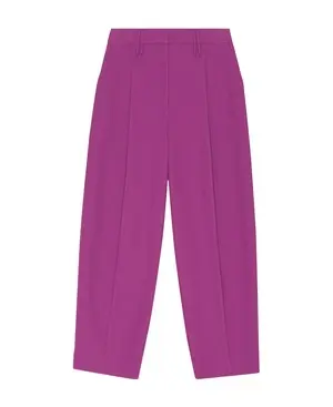 GANNI Low-rise Pleated Straight-leg Trousers