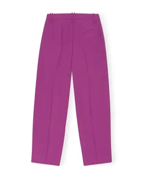 GANNI Low-rise Pleated Straight-leg Trousers