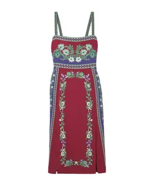 La DoubleJ Buy Me A Martini" Floral Print Midi Dress - Multi-color