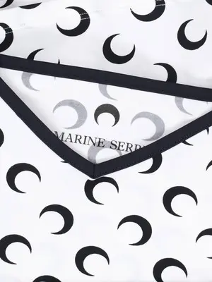 MARINE SERRE Moon Print Suspenders Belt - White