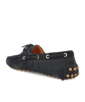 TOD'S Suede Bow Detail Loafers