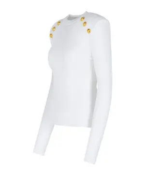 Balmain Button Embellished Knitted Jumper