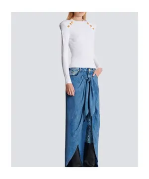 Balmain Button Embellished Knitted Jumper