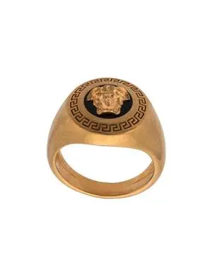 Versace Medusa Greca Ring - Yellow