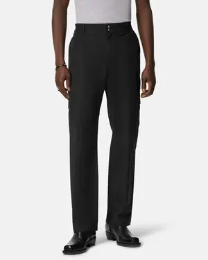 Versace Milano Stamp Tailored Trousers - Black