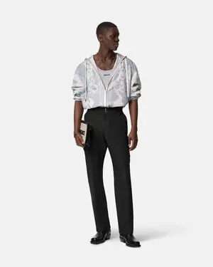 Versace Milano Stamp Tailored Trousers - Black