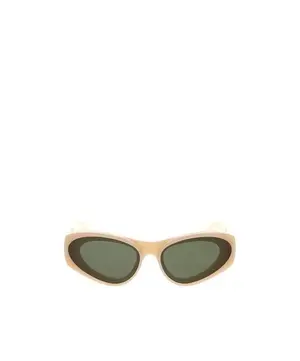 Loewe Signature Oval-frame Sunglasses - Green