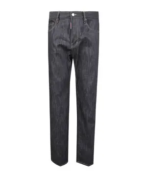 Dsquared2 Logo Patch Straight Leg Jeans