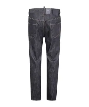Dsquared2 Logo Patch Straight Leg Jeans