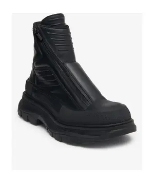 Alexander McQueen Zip Up Round Toe Boots