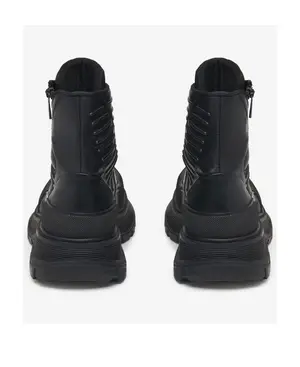 Alexander McQueen Zip Up Round Toe Boots